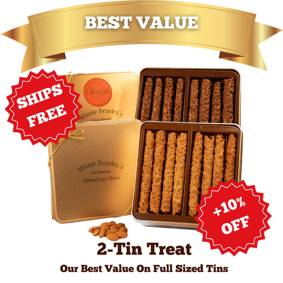 Minnie Beasley's Almond Lace Cookies – Minnie Beasley’s